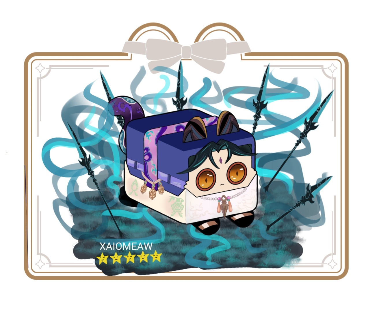 xaio in cat formm Genshin Impact | HoYoLAB