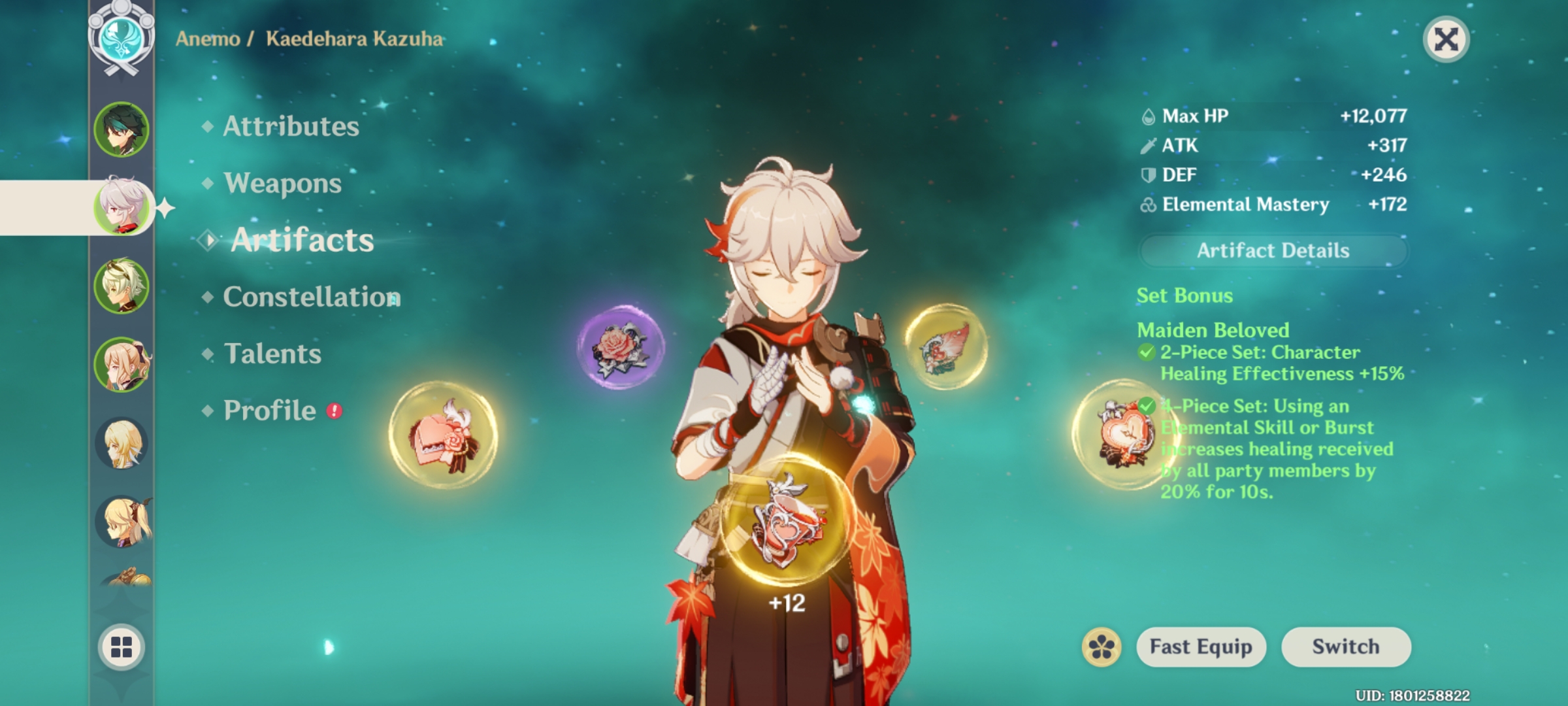 i think it's enough artifacts for kazuha?? 🤔 Genshin Impact | HoYoLAB