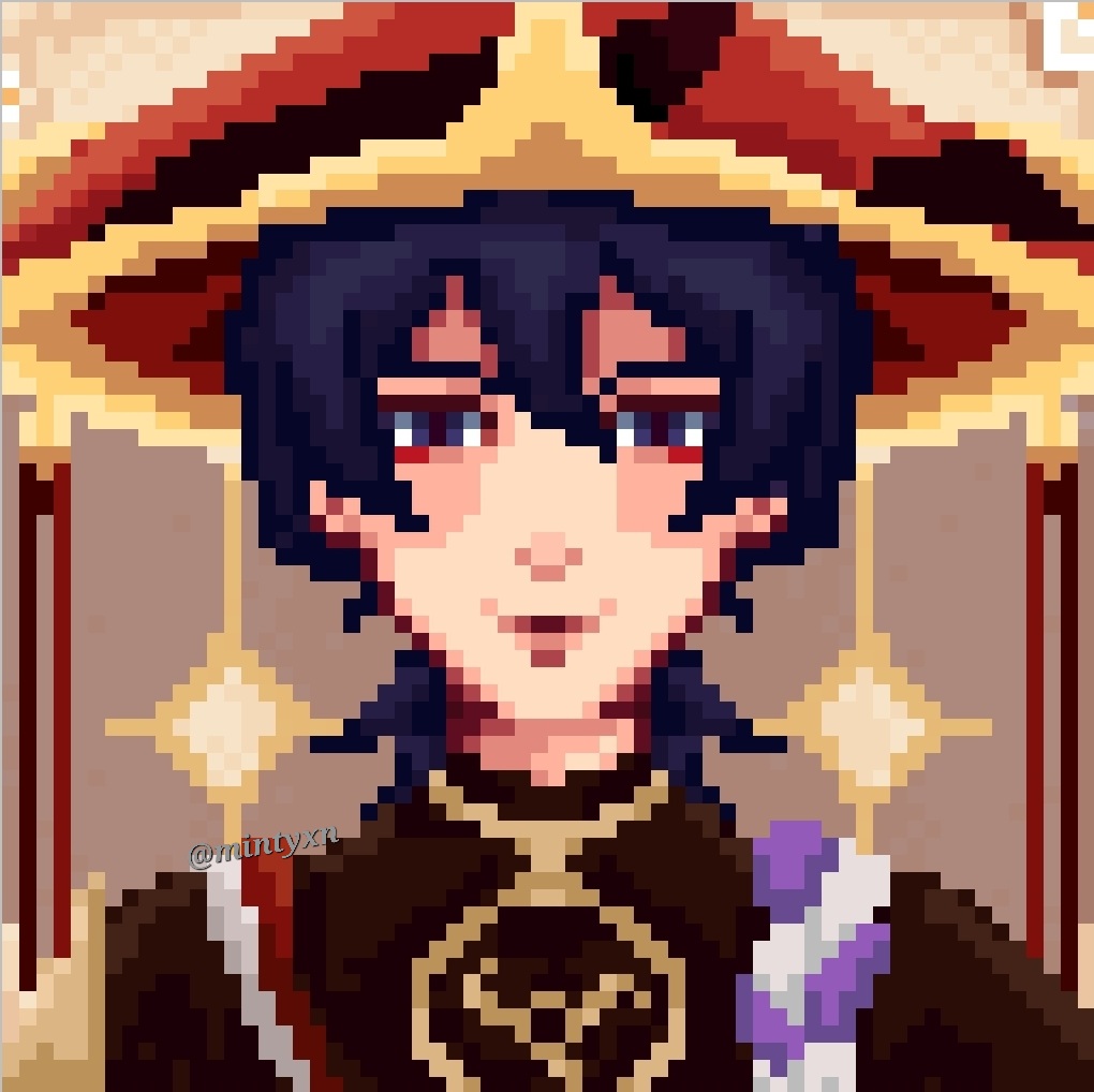 Scaramouche The Balladeer Stardew valley potraits Genshin Impact | HoYoLAB