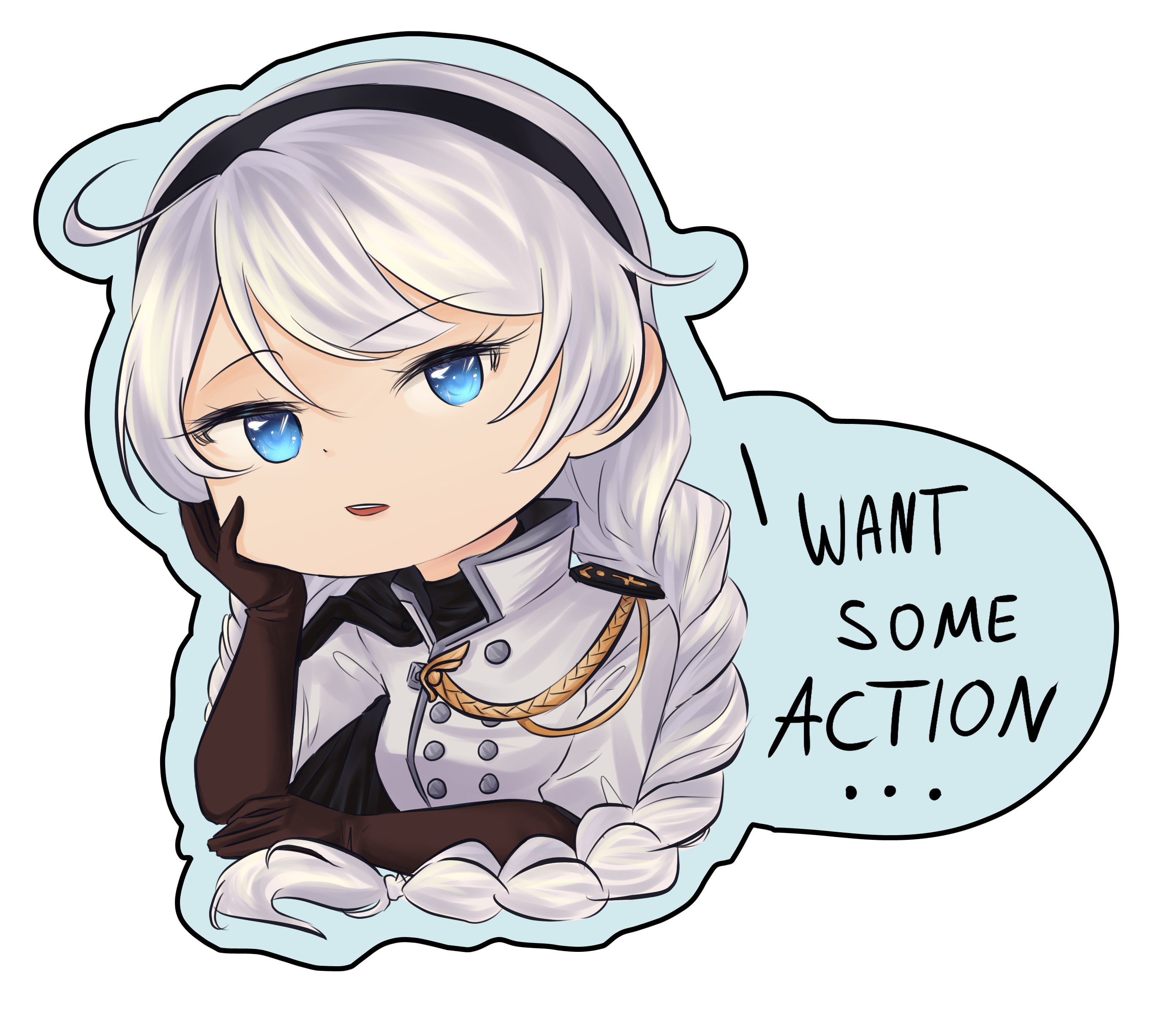 I want some action.. kiana sticker ! Honkai Impact 3rd | HoYoLAB