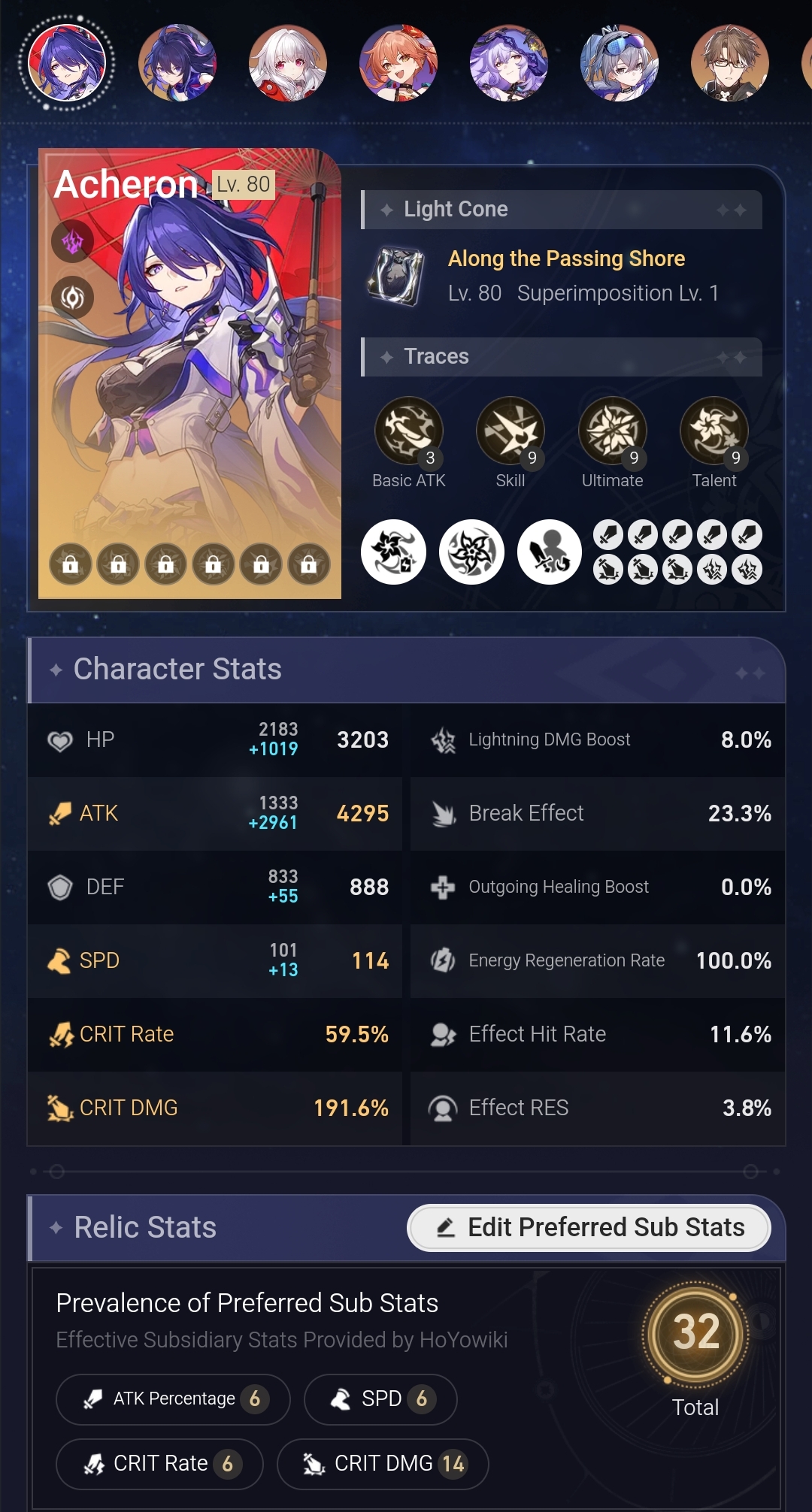 Acheron final build.. Honkai: Star Rail | HoYoLAB