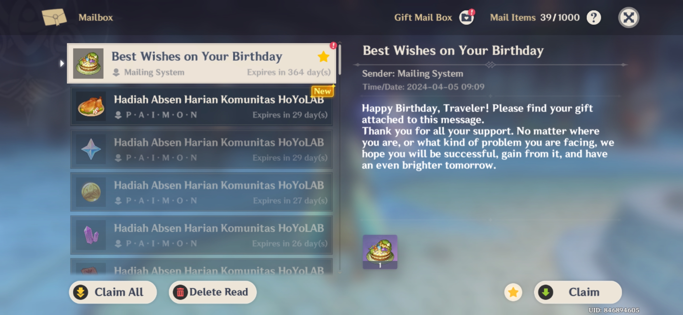 Happy birthday Genshin Impact | HoYoLAB