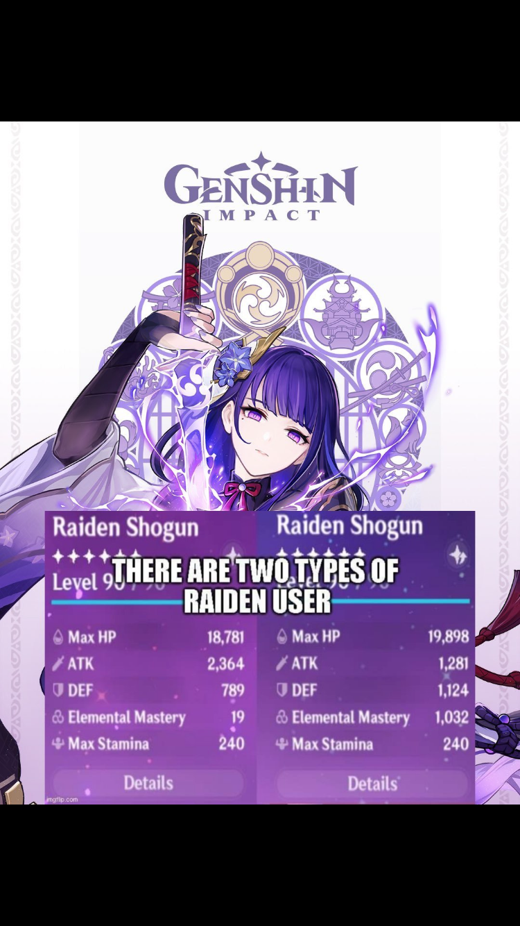 2 types of raiden user Genshin Impact | HoYoLAB