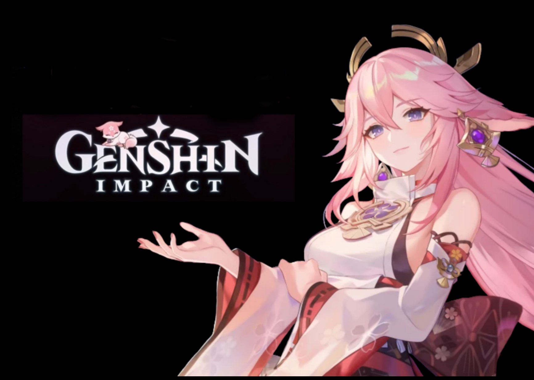 Yae Miko themed Genshin Impact logo Genshin Impact | HoYoLAB
