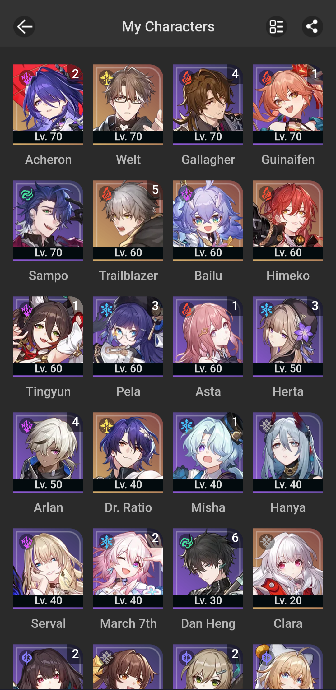 Need help with team comps for acheron Honkai: Star Rail | HoYoLAB