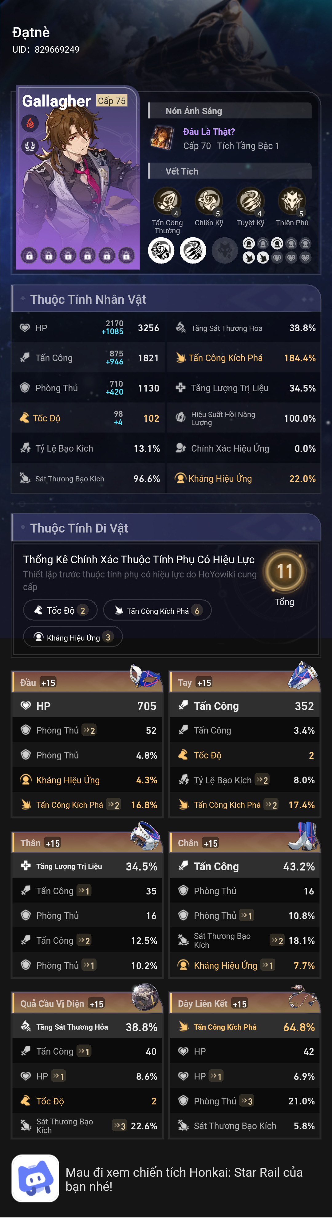 Gallagher build Honkai: Star Rail | HoYoLAB