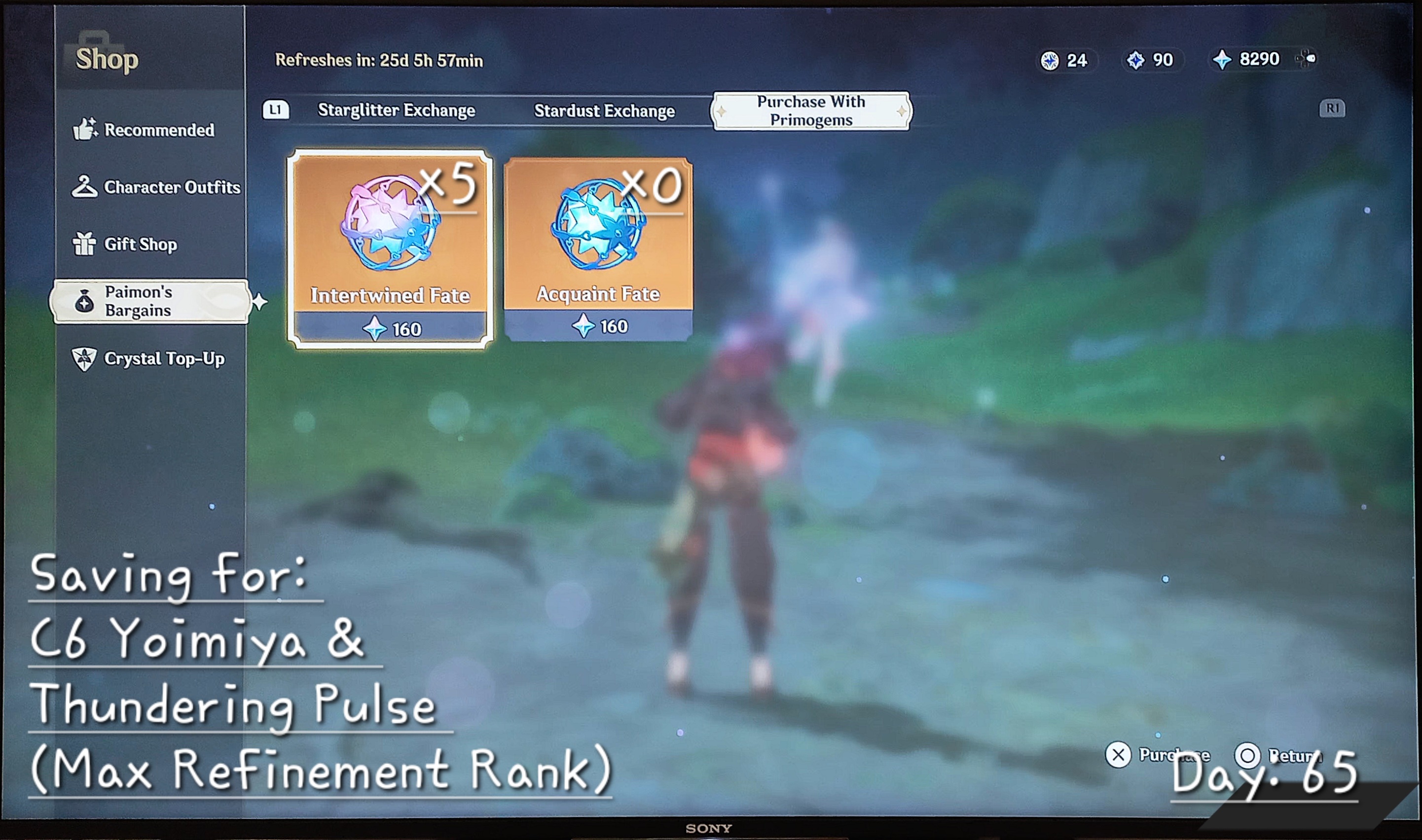 Saving for C6 Yoimiya & Thundering Pulse (Max Refinement Rank) Day: 65 ...