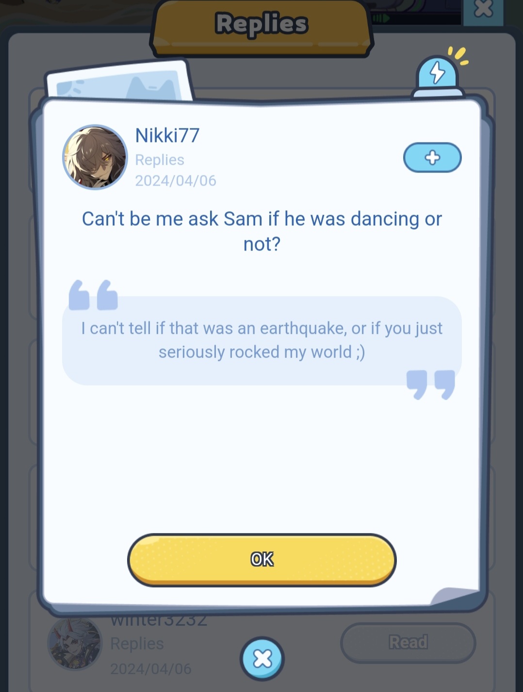 Lol I was playing around but the replies are way too funny and cute ...