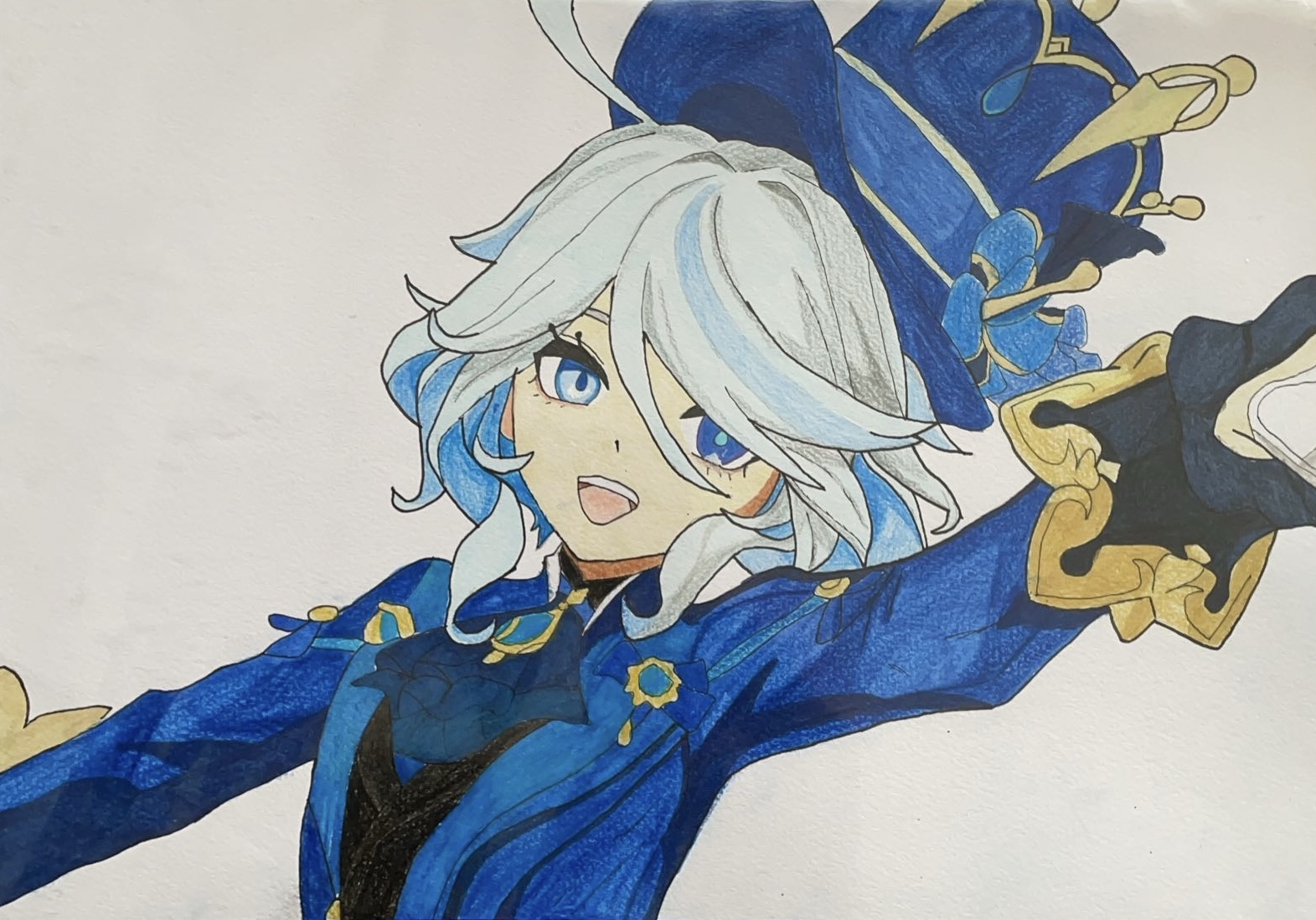 My attempt to draw Furina Genshin Impact | HoYoLAB