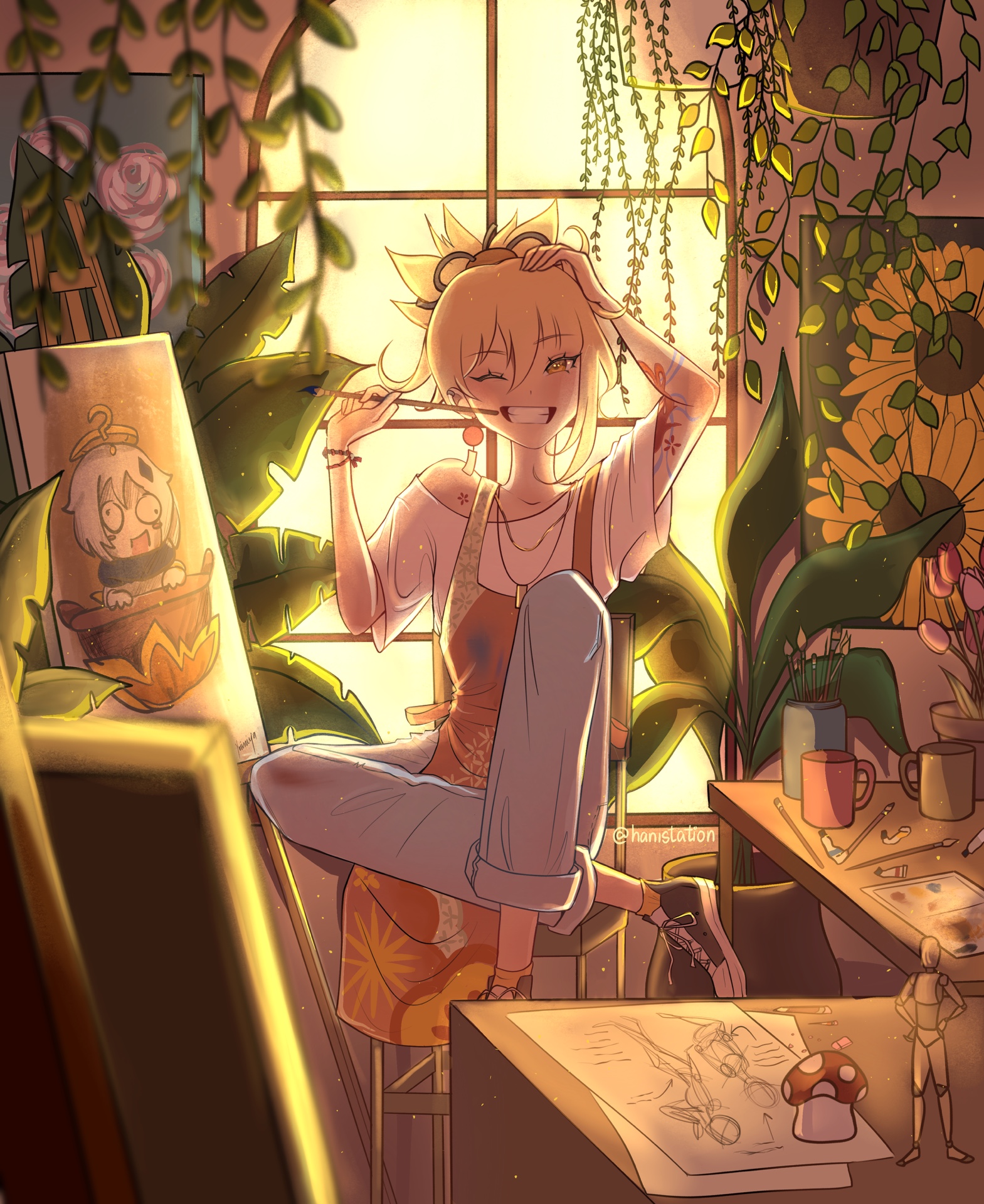 Yoimiya as an Artist! Genshin Impact | HoYoLAB