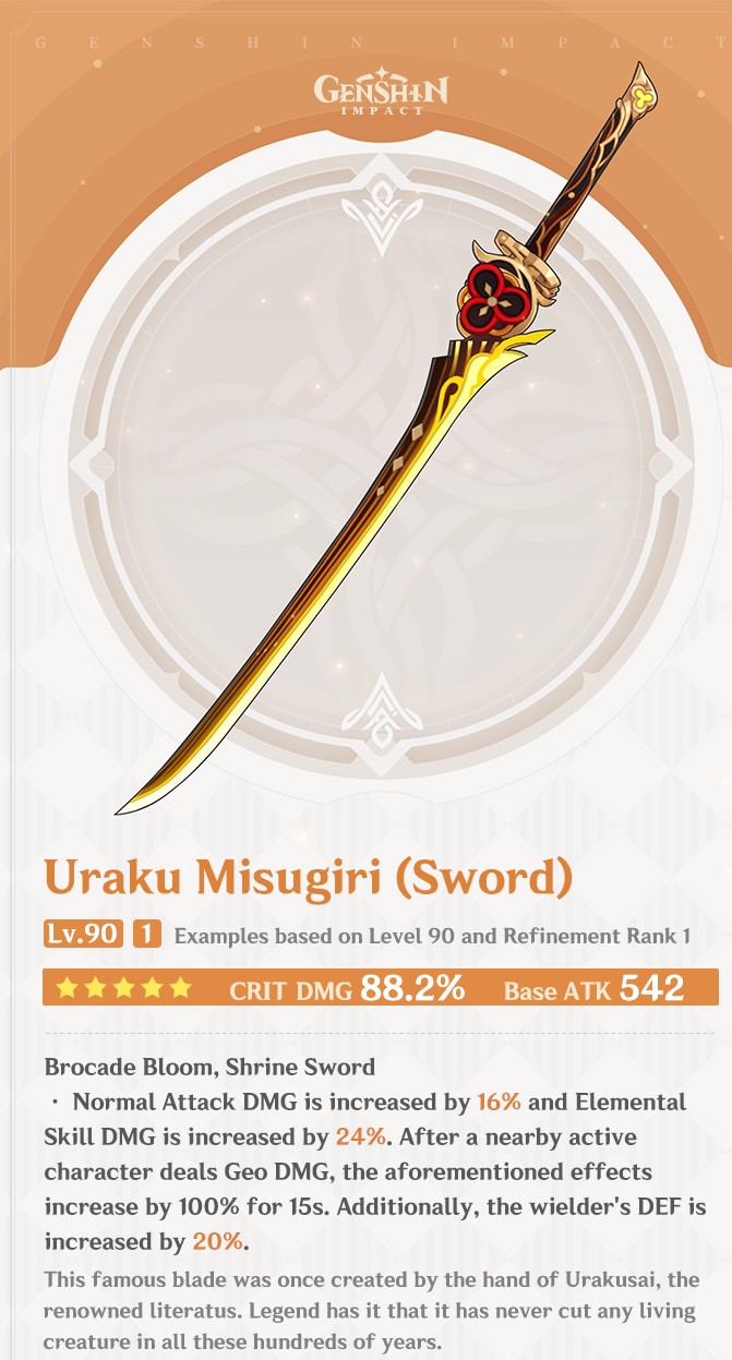 Is Uraku Misugiri a good sword for your account? Genshin Impact | HoYoLAB