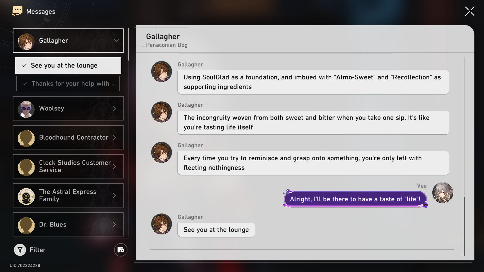 Why is Acheron the only one that doesn’t text you after you get her ...