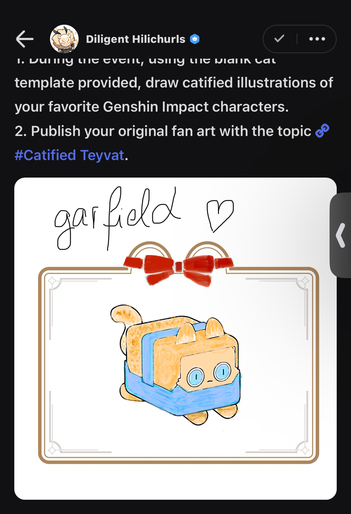 Catified Garfield Genshin Impact | HoYoLAB