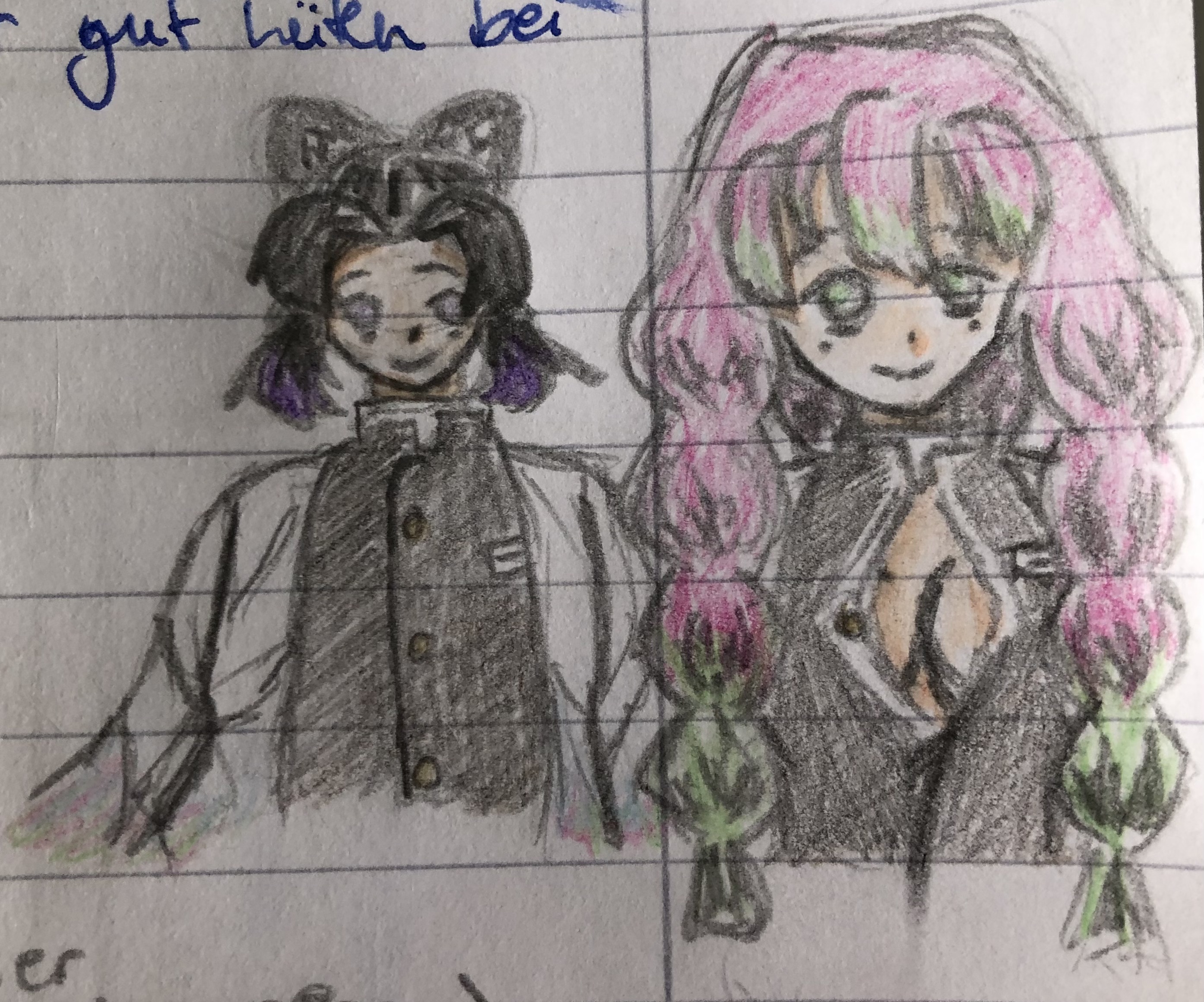 Mitsuri and Shinobu doodles | HoYoLAB