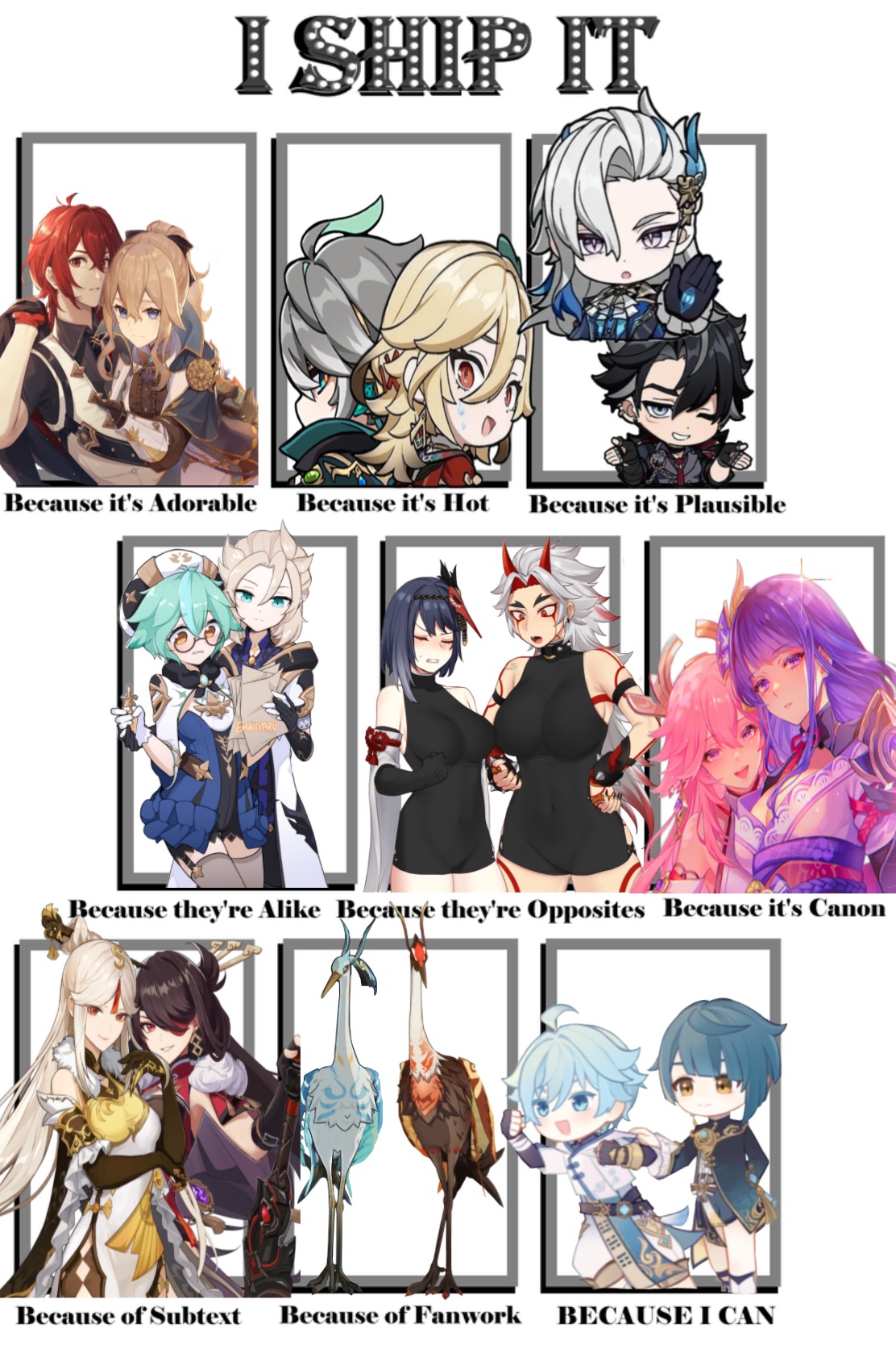 My Genshin ships Genshin Impact | HoYoLAB