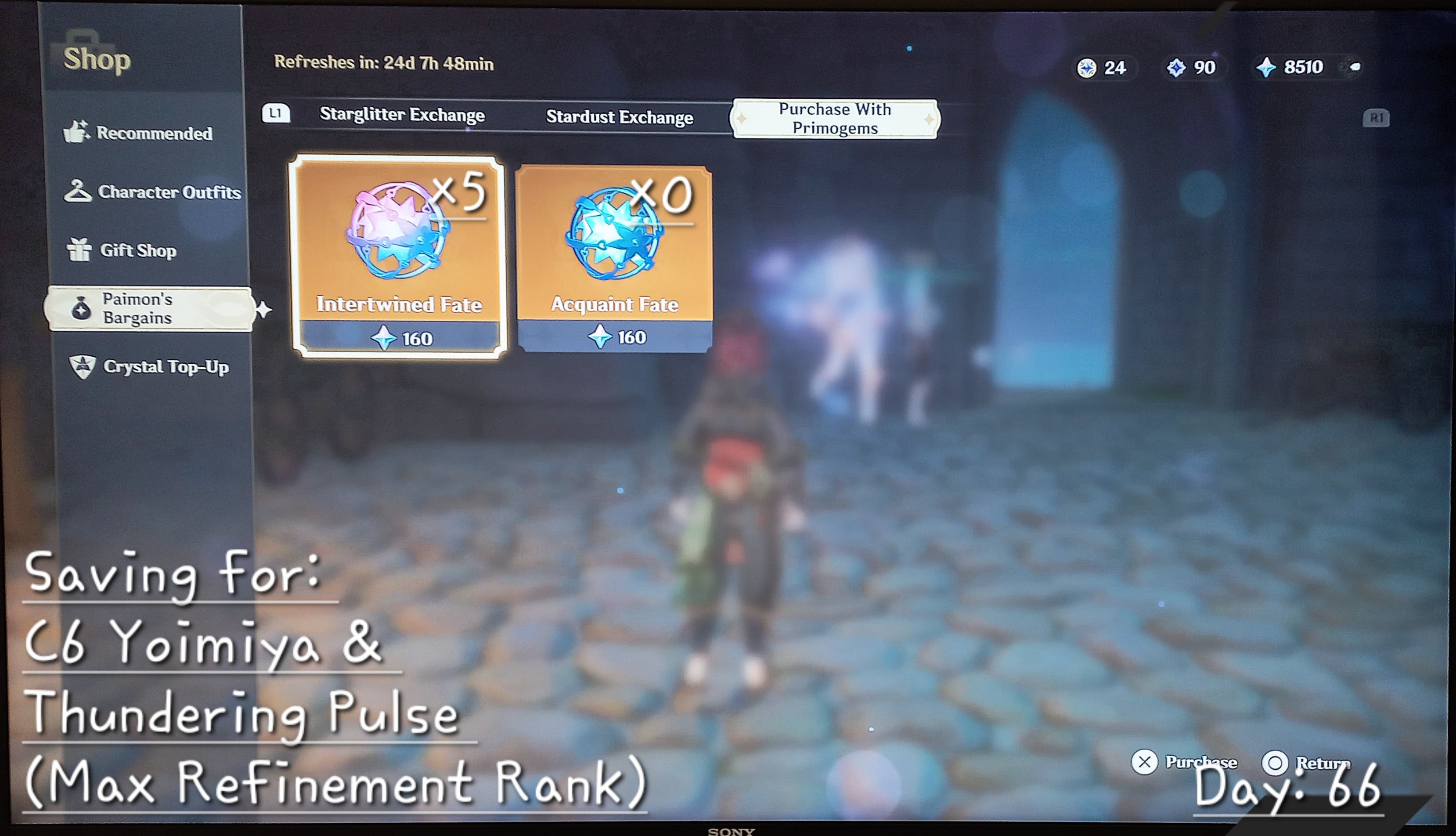 Saving for C6 Yoimiya & Thundering Pulse (Max Refinement Rank) Day: 66 ...