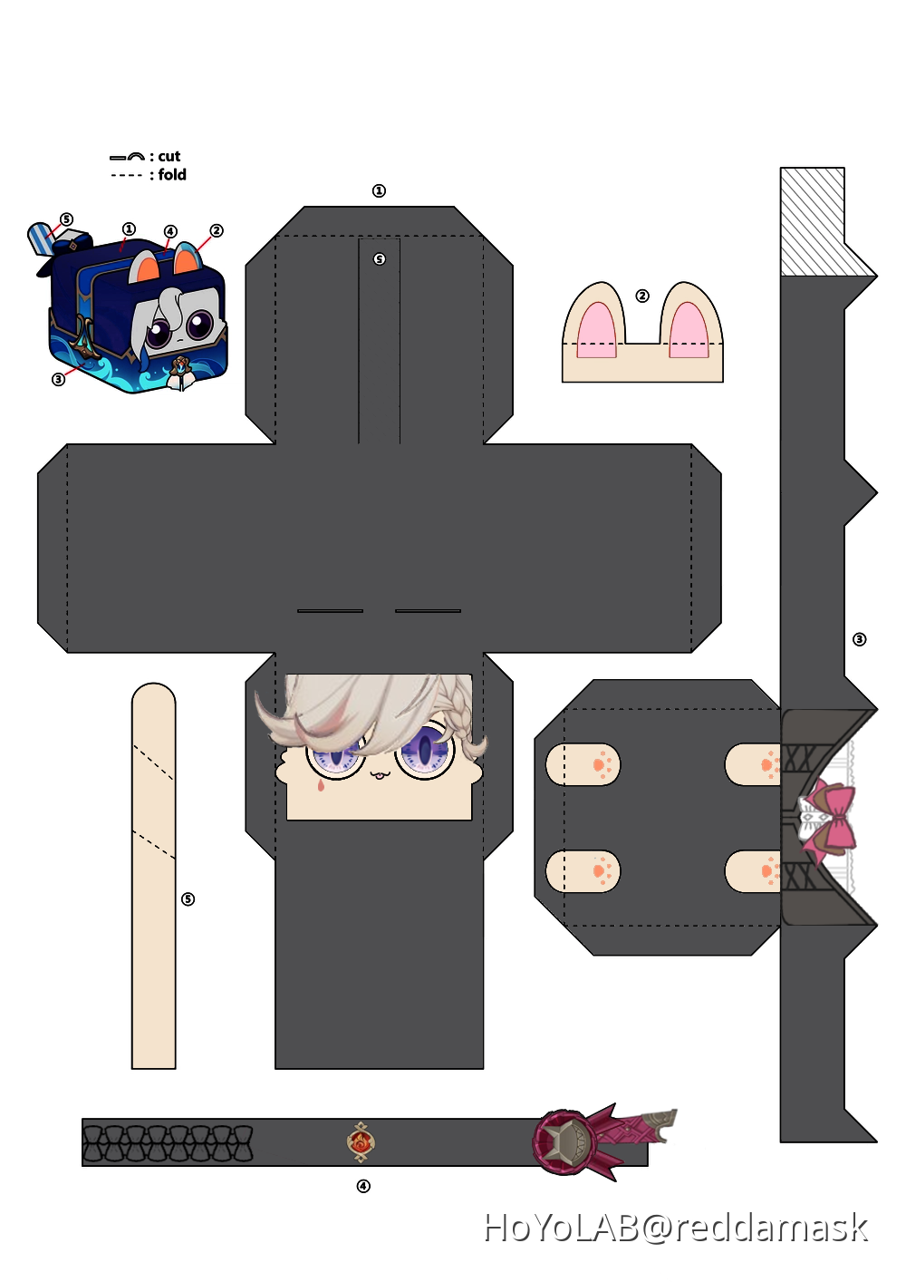 Lyney Kitty Crate Template Genshin Impact | HoYoLAB