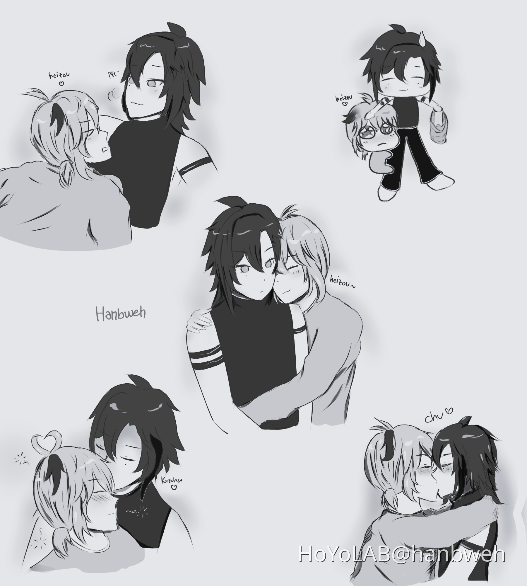 Clingy-zuha 🦌🍁 | HeiKazu Fan Art Genshin Impact | HoYoLAB
