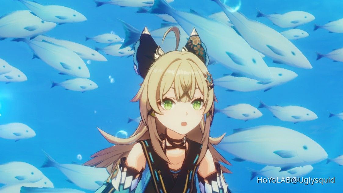 What's on her mind? Cute fishies? Dinner? Genshin Impact | HoYoLAB