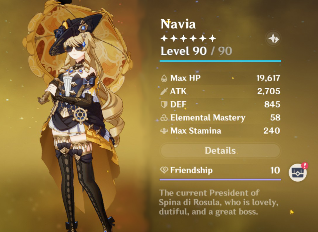 Navia Namecard 🫶💛 Genshin Impact | HoYoLAB