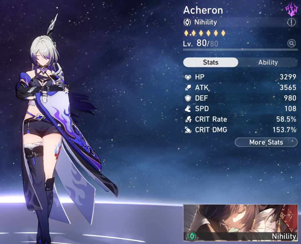 2 WEEKS IN ACHERON BUILD UPDATE ( 74 - 164 in Battle ) Honkai: Star ...