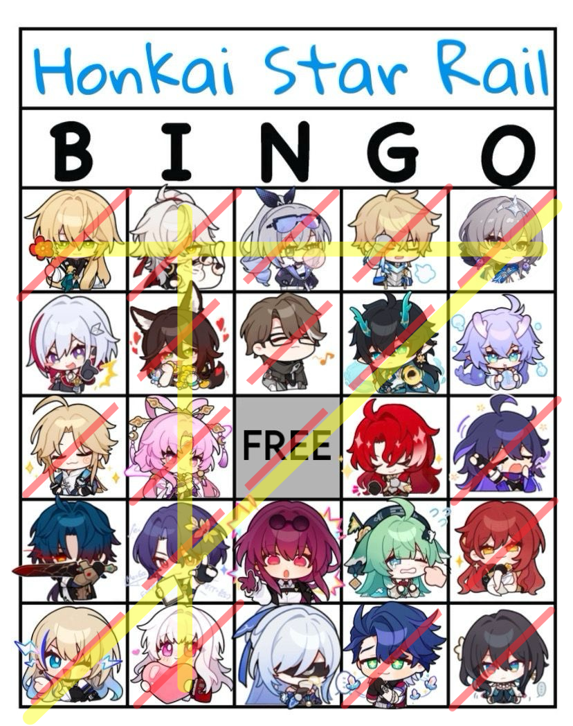 HSR CHARACTER BINGO CARD Honkai: Star Rail | HoYoLAB
