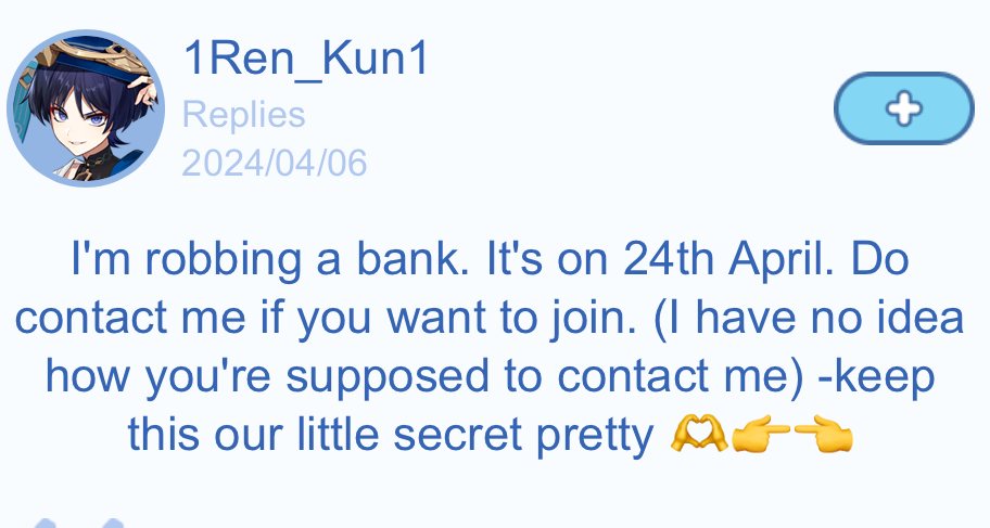 Robbing a bank, please join Genshin Impact | HoYoLAB