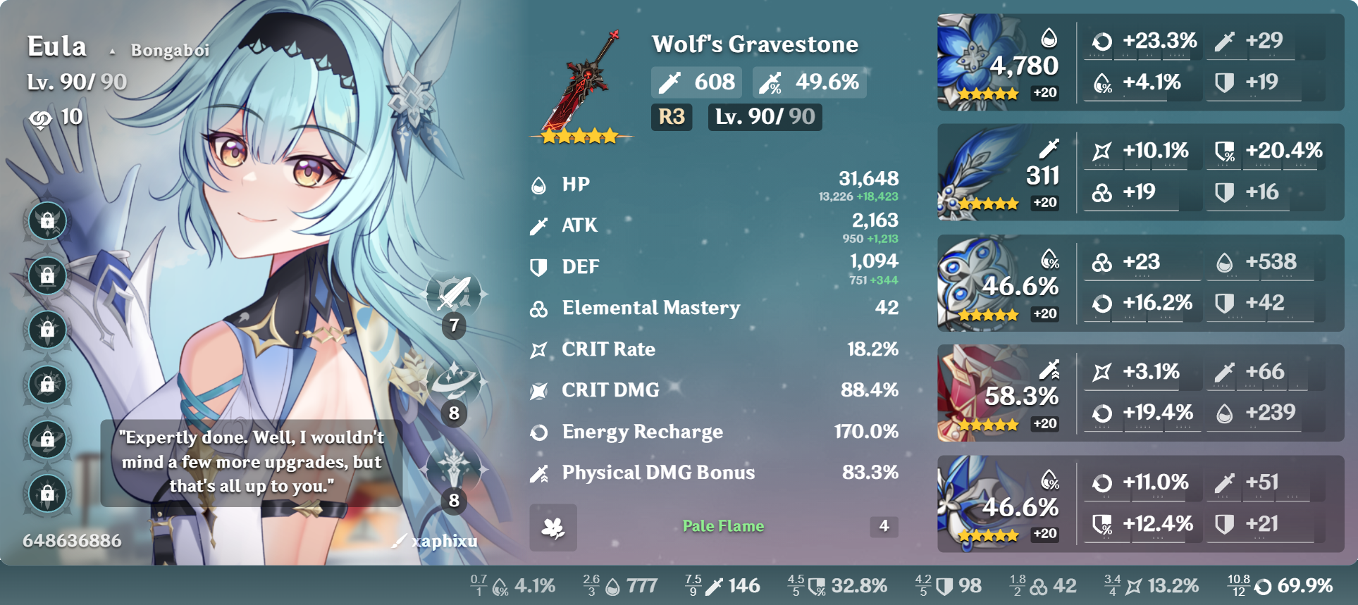 Eula. 7-8-8. Genshin Impact | HoYoLAB