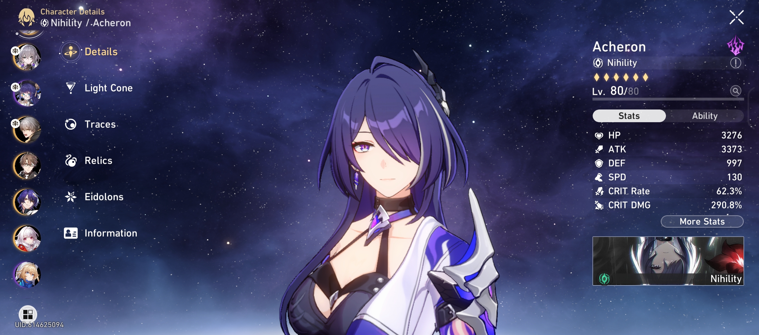 Acheron Progress Honkai: Star Rail | HoYoLAB
