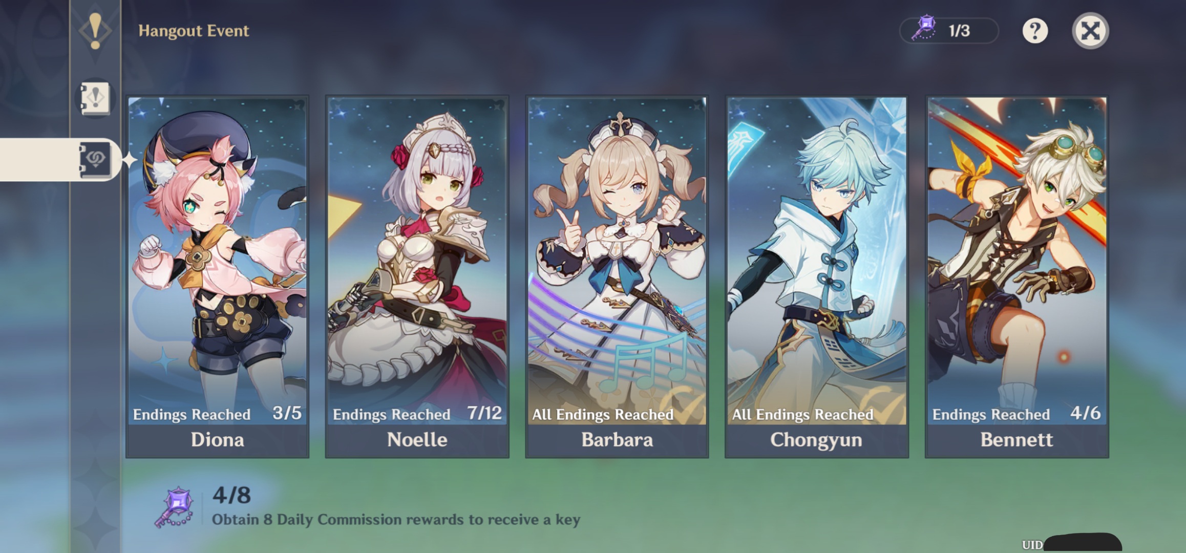 just finished Barbara's hangout and Chongyun's hangout story quest 😪 ...