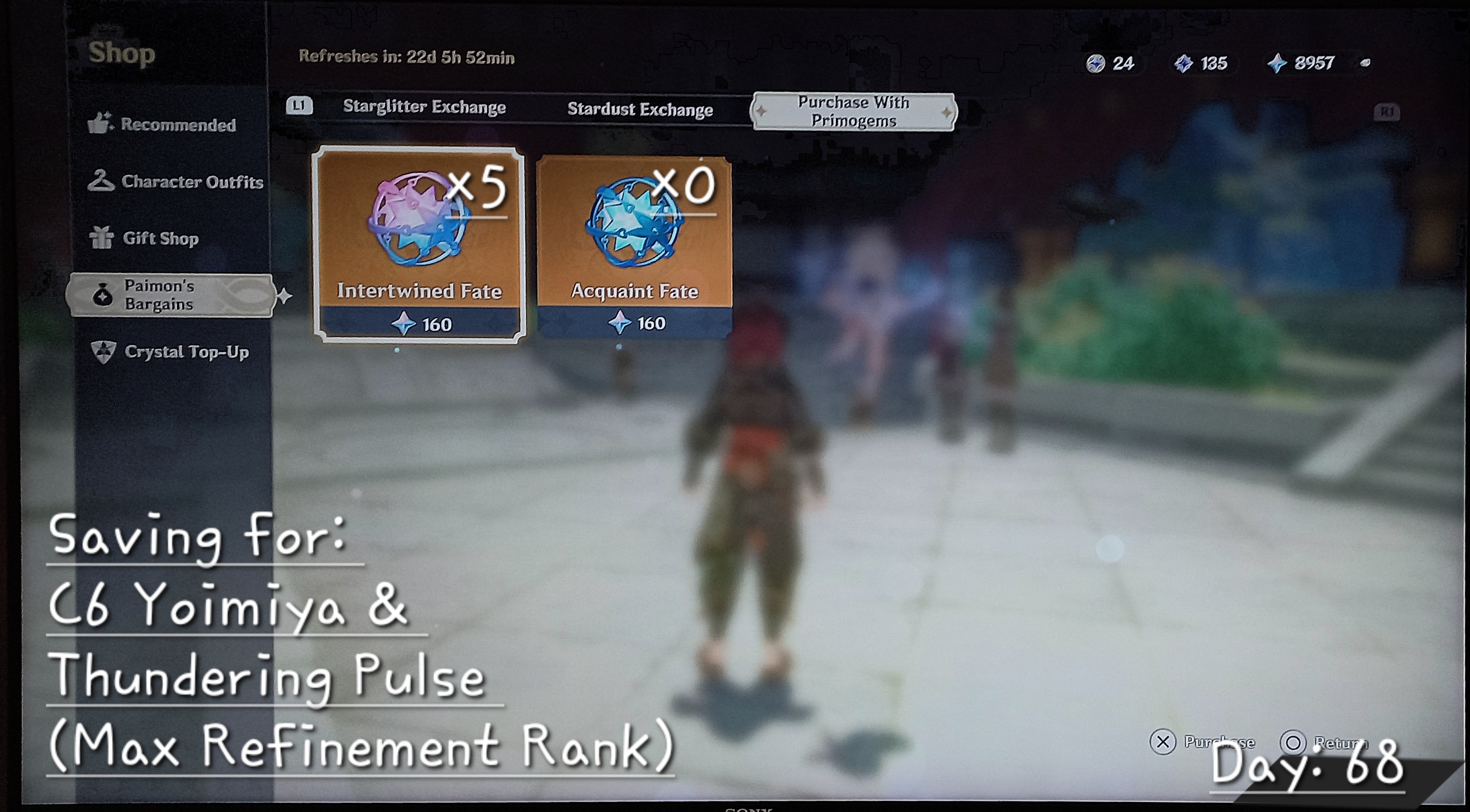 Saving for C6 Yoimiya & Thundering Pulse (Max Refinement Rank) Day: 68 ...