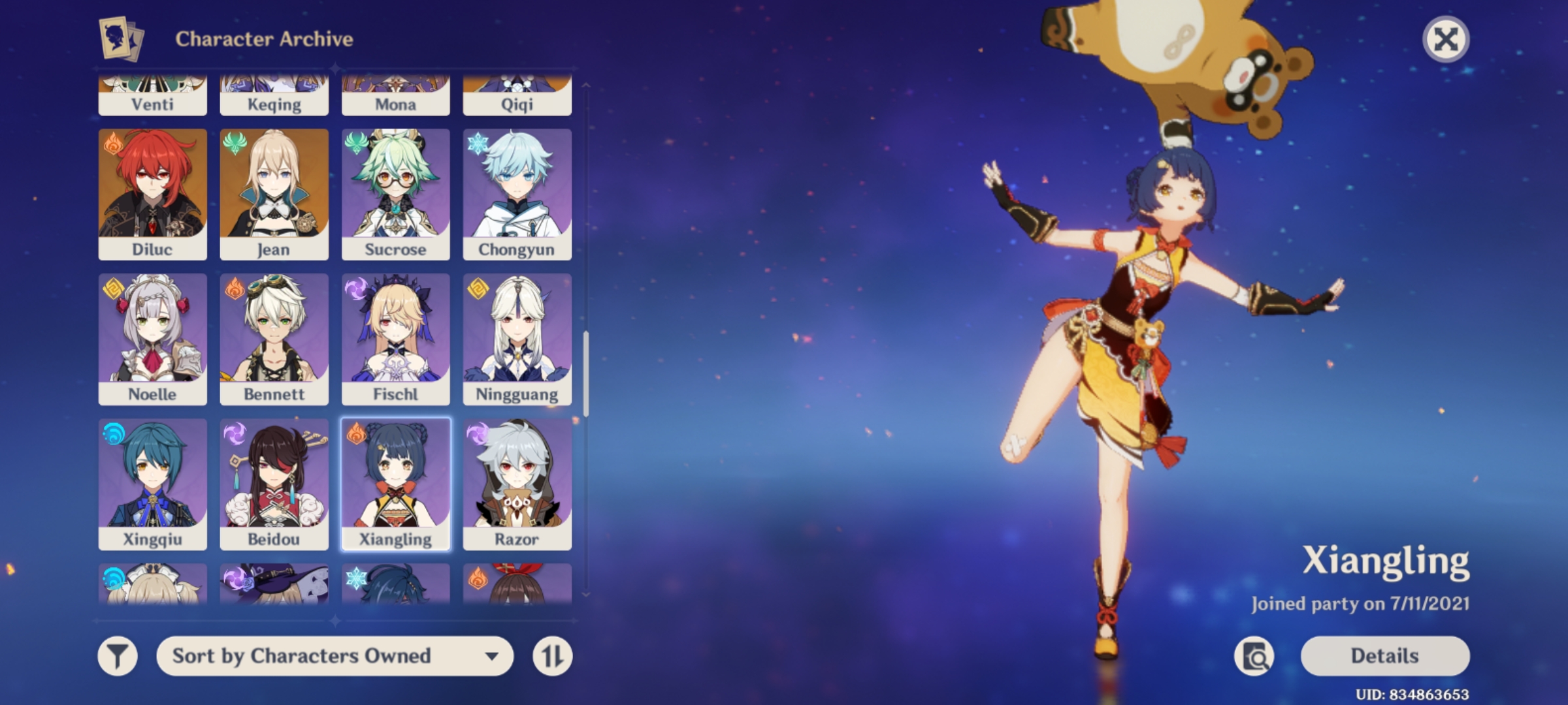 My Character Build: Xiangling Genshin Impact | HoYoLAB
