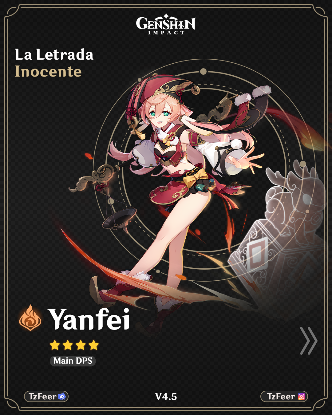 [Version 4.5] Yanfei: Guía de personaje (Build Guide) Genshin Impact ...