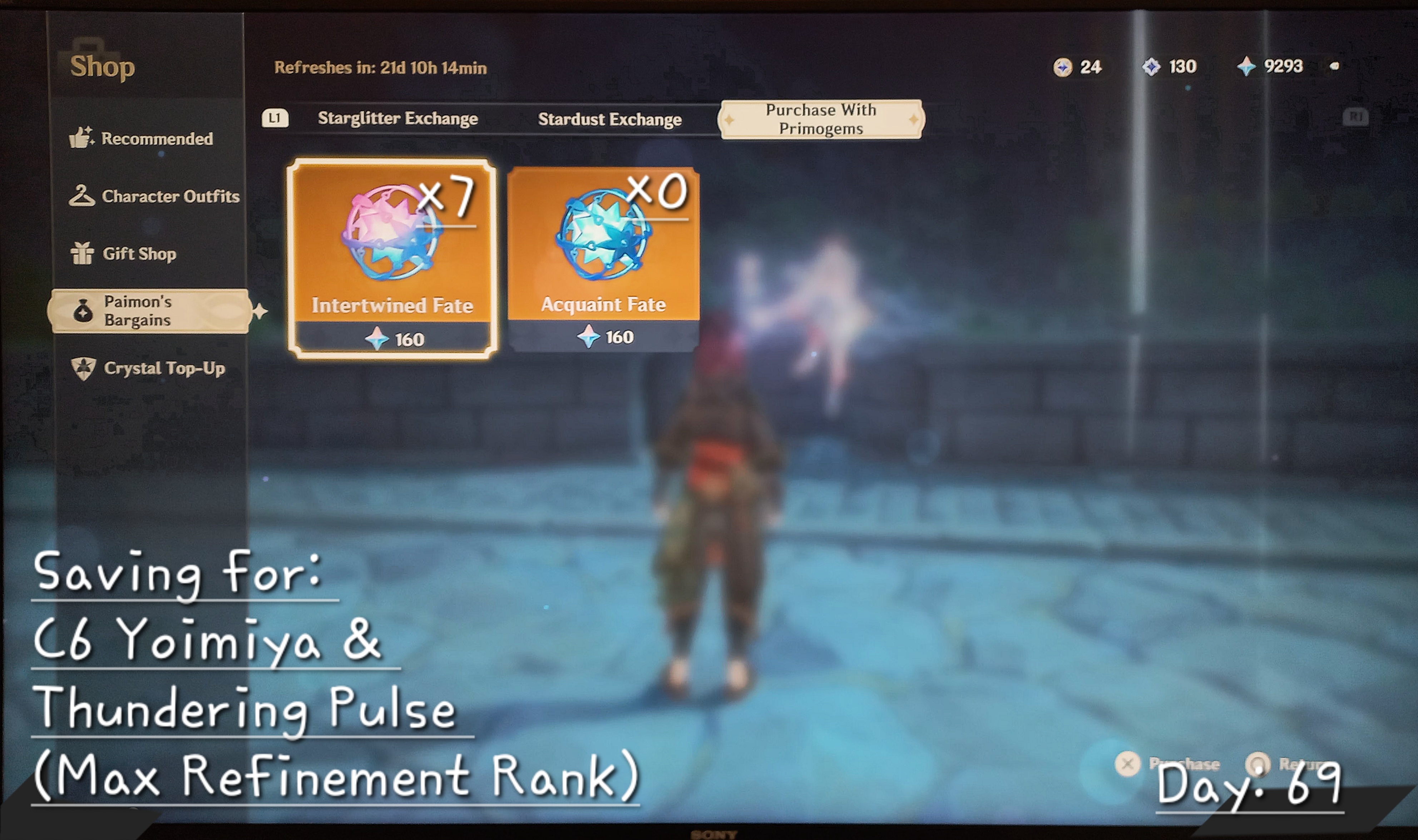 Saving for C6 Yoimiya & Thundering Pulse (Max Refinement Rank) Day: 69 ...