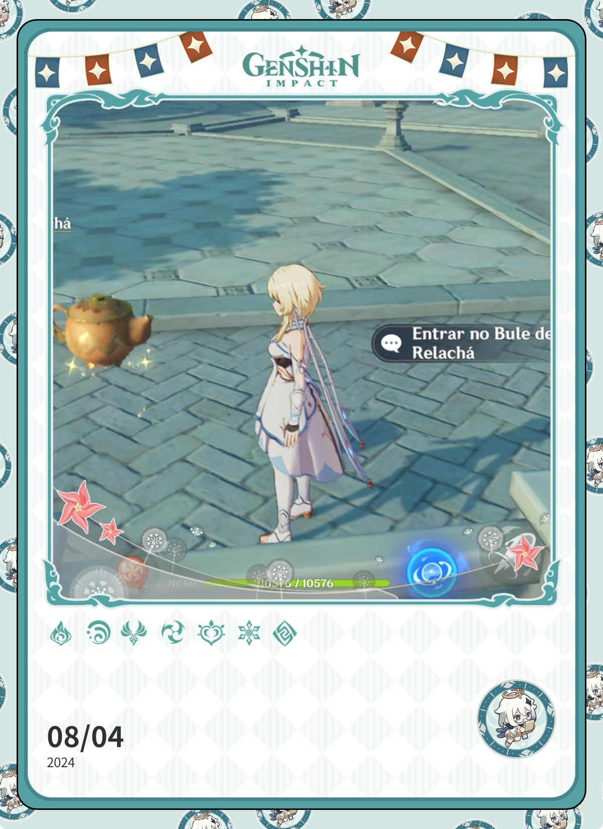 08/04 Diário -#Bule Genshin Impact | HoYoLAB