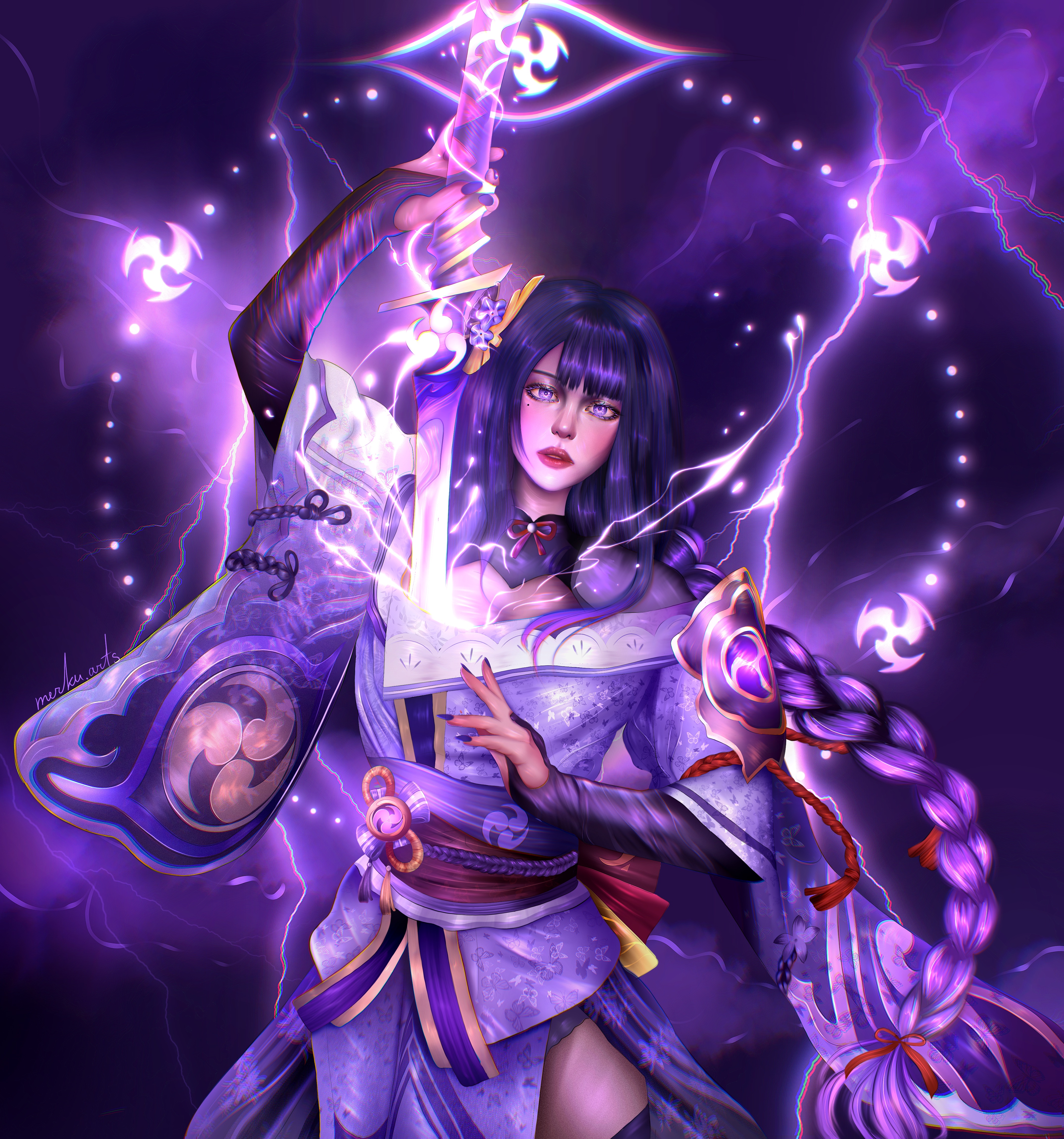 Raiden Ei , old art💜 Genshin Impact | HoYoLAB