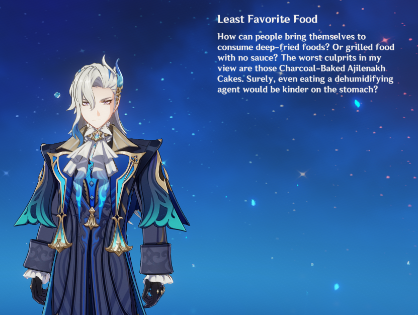 Neuvillette's most memorable dialogue/lines: his LOVE for fried food 💀 ...