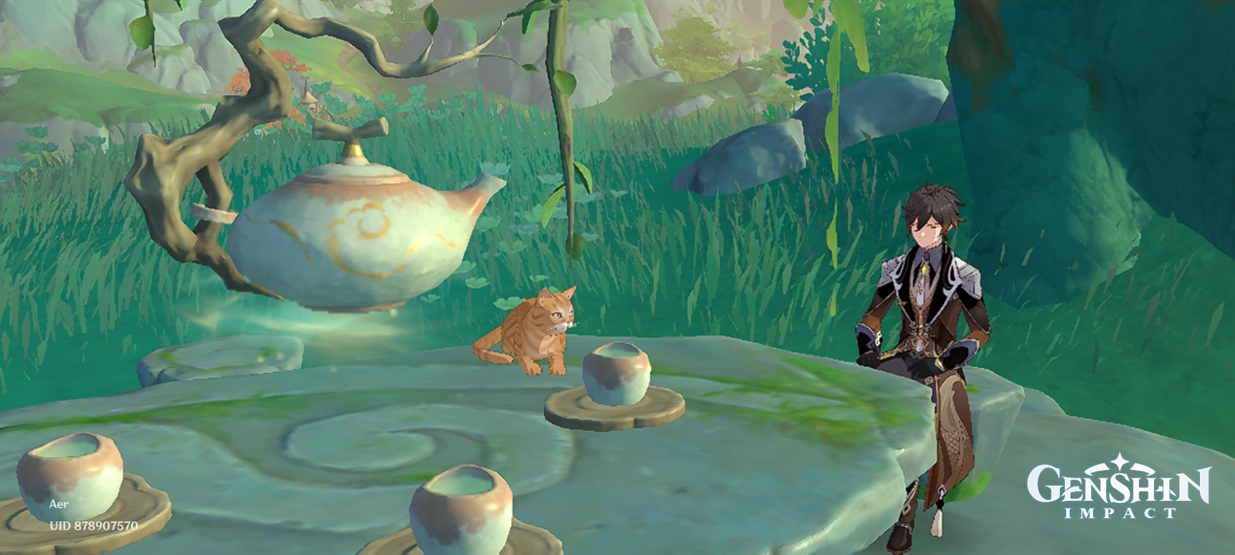 Childe and Zhongli drinking tea in Chenyu Vale /j Genshin Impact | HoYoLAB