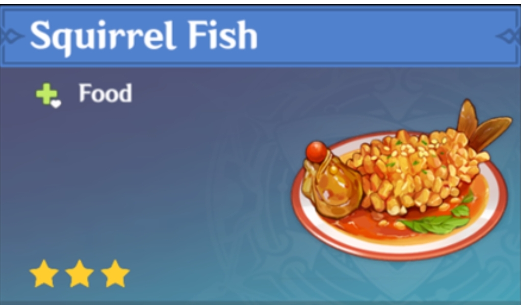 Genshin: Recipe: Squirrel Fish Genshin Impact | HoYoLAB