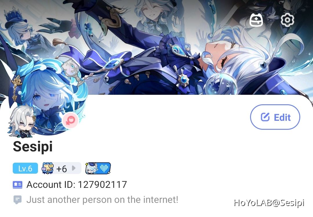Day 1 : Furina themed profile! Genshin Impact | HoYoLAB