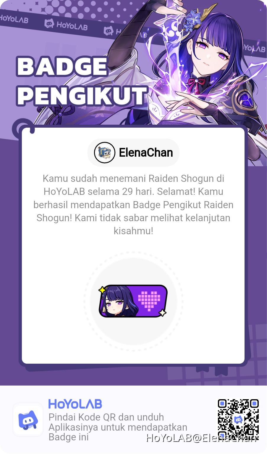 Badge Raiden Shogun Genshin Impact | HoYoLAB