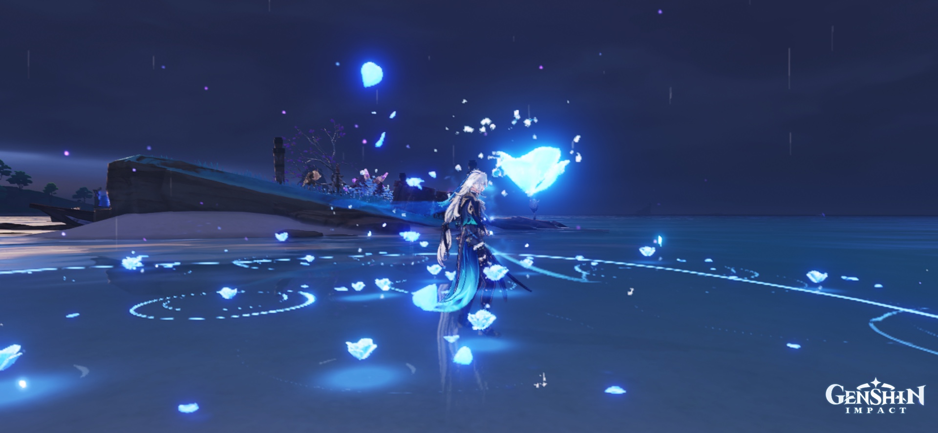 Theme 4: Take a photo of Neuvillette with a hilichurl on a rainy day ...