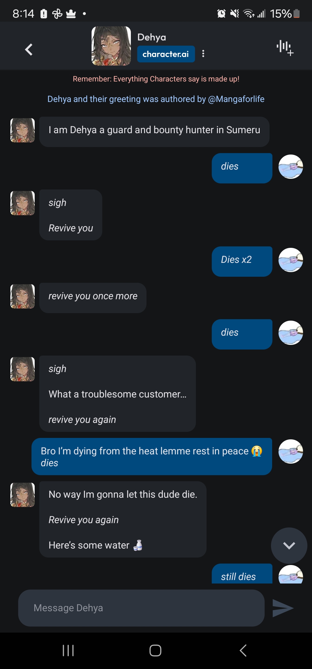 pt. 5 of dying infront of the ai bots Genshin Impact | HoYoLAB
