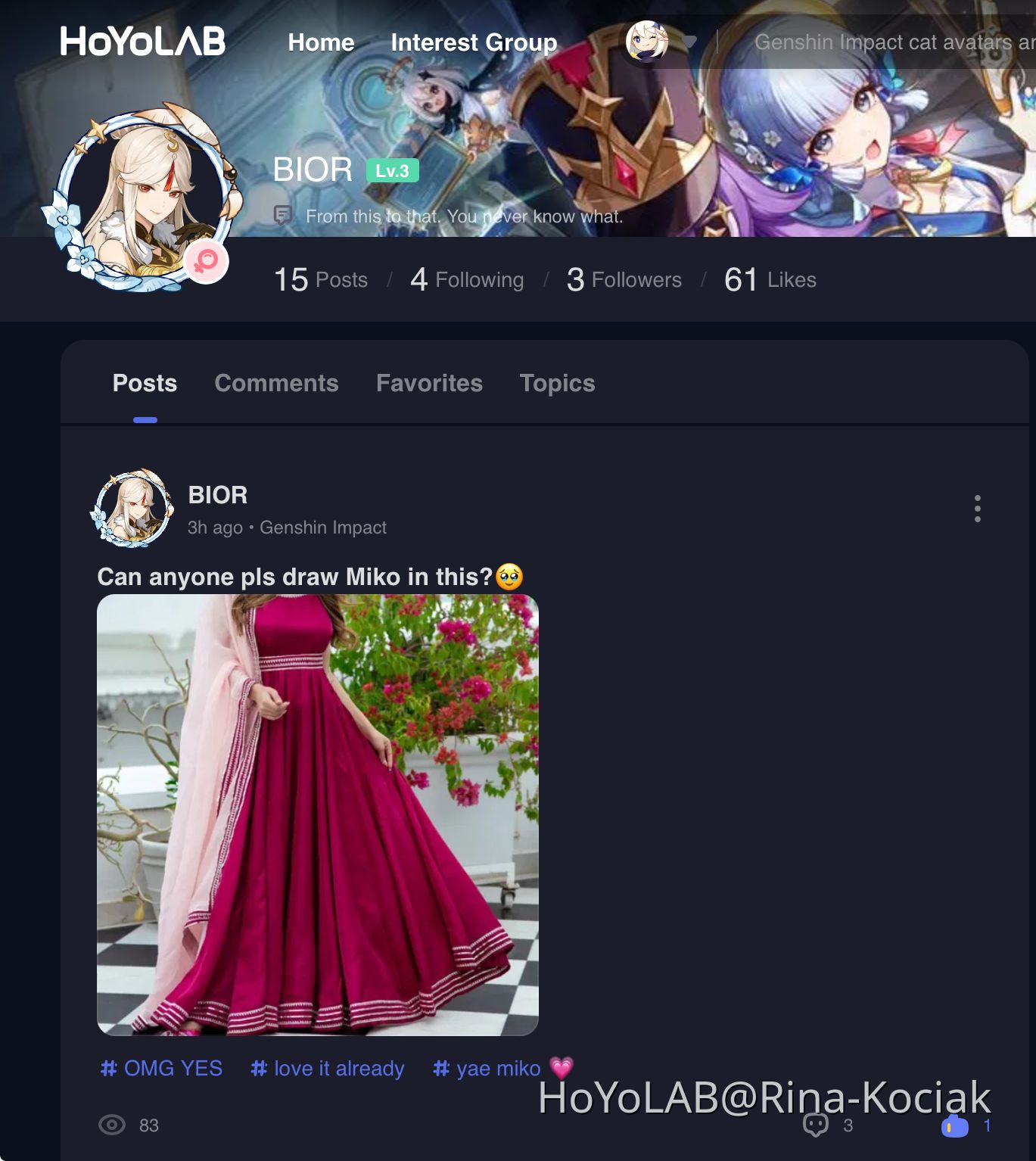 Miko in pretty dress ! Genshin Impact | HoYoLAB