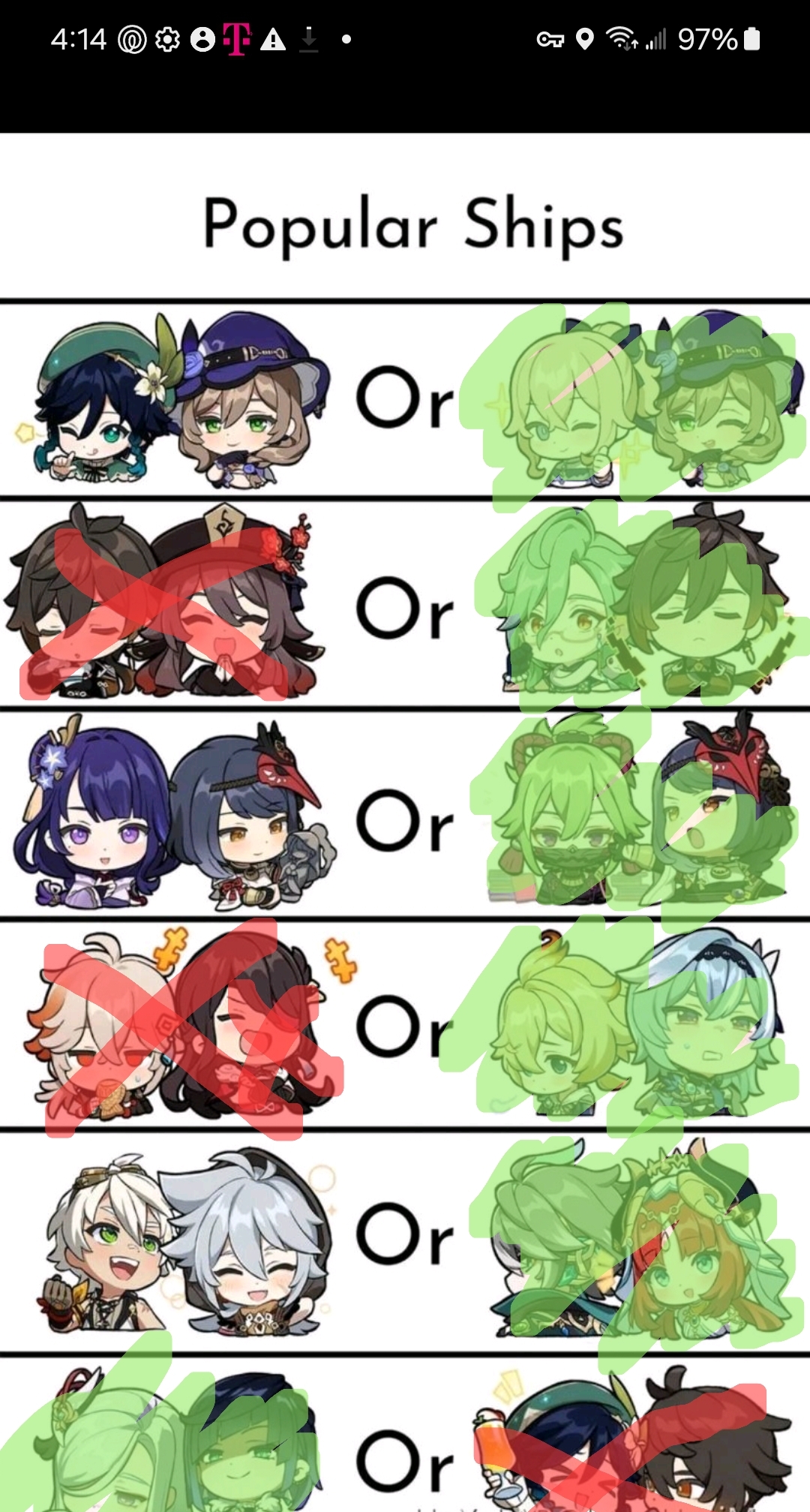 popular ships!! Genshin Impact | HoYoLAB