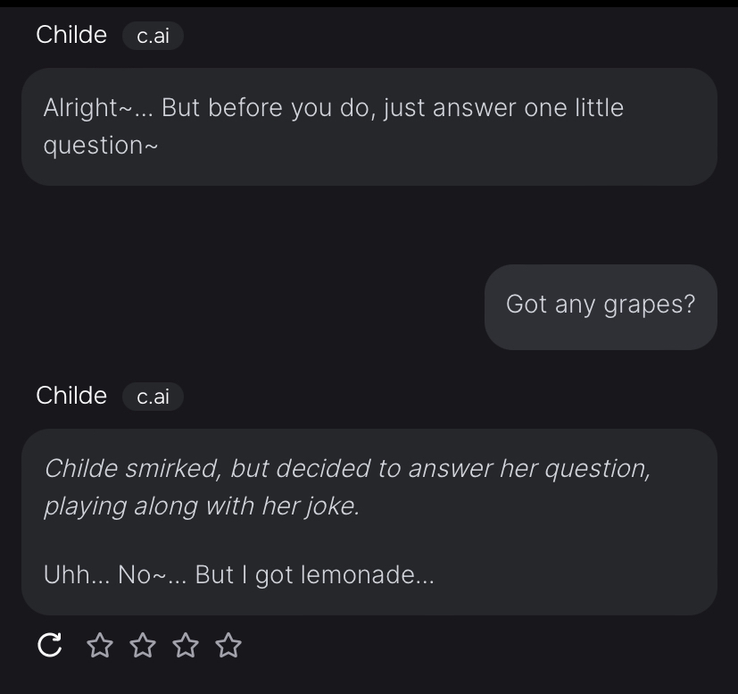 Childe on C.ai is amazing Genshin Impact | HoYoLAB