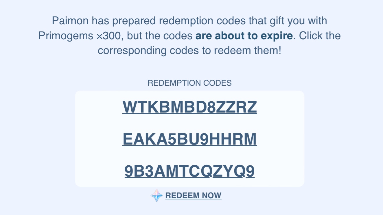 Code Redemption-Primogems! Genshin Impact | HoYoLAB