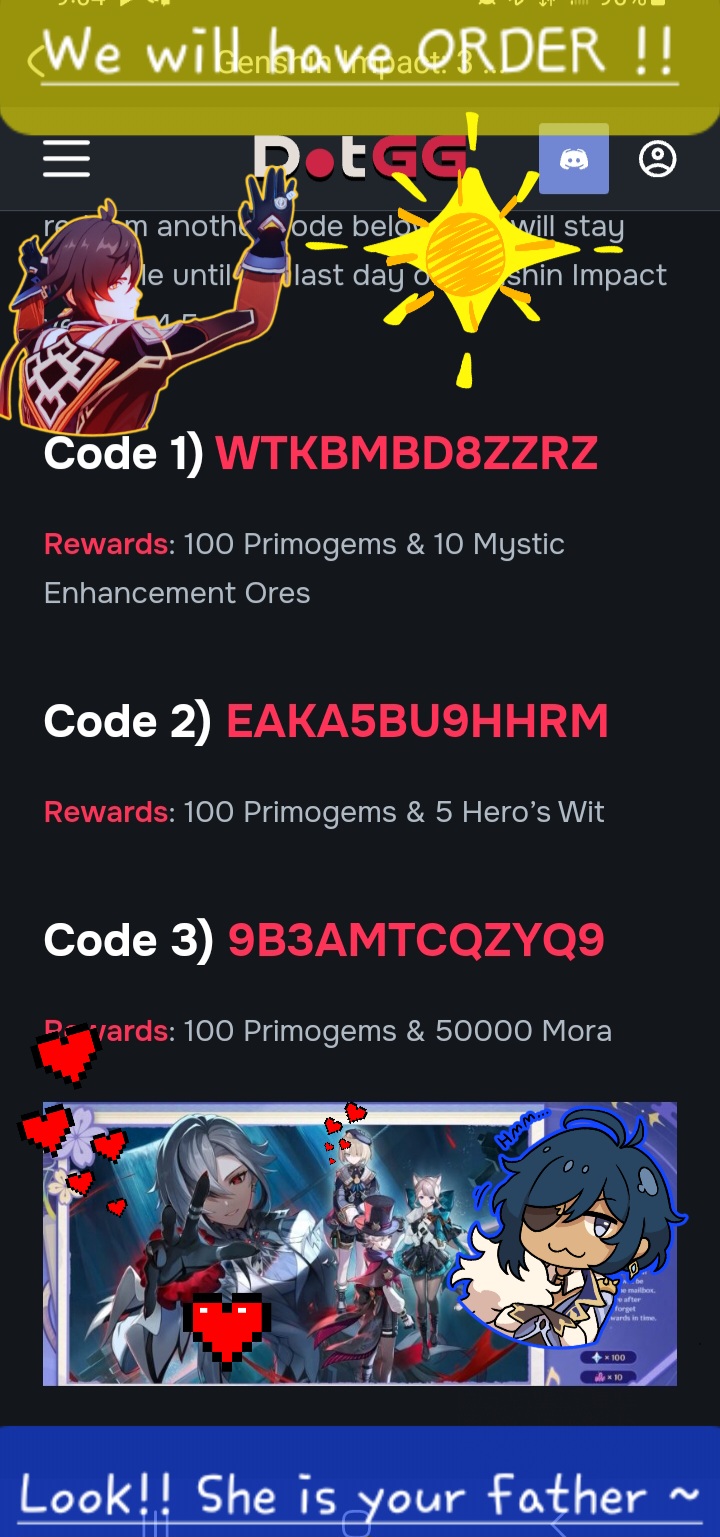 Redemption Codes For Mine & Your Needs☆ Genshin Impact | HoYoLAB