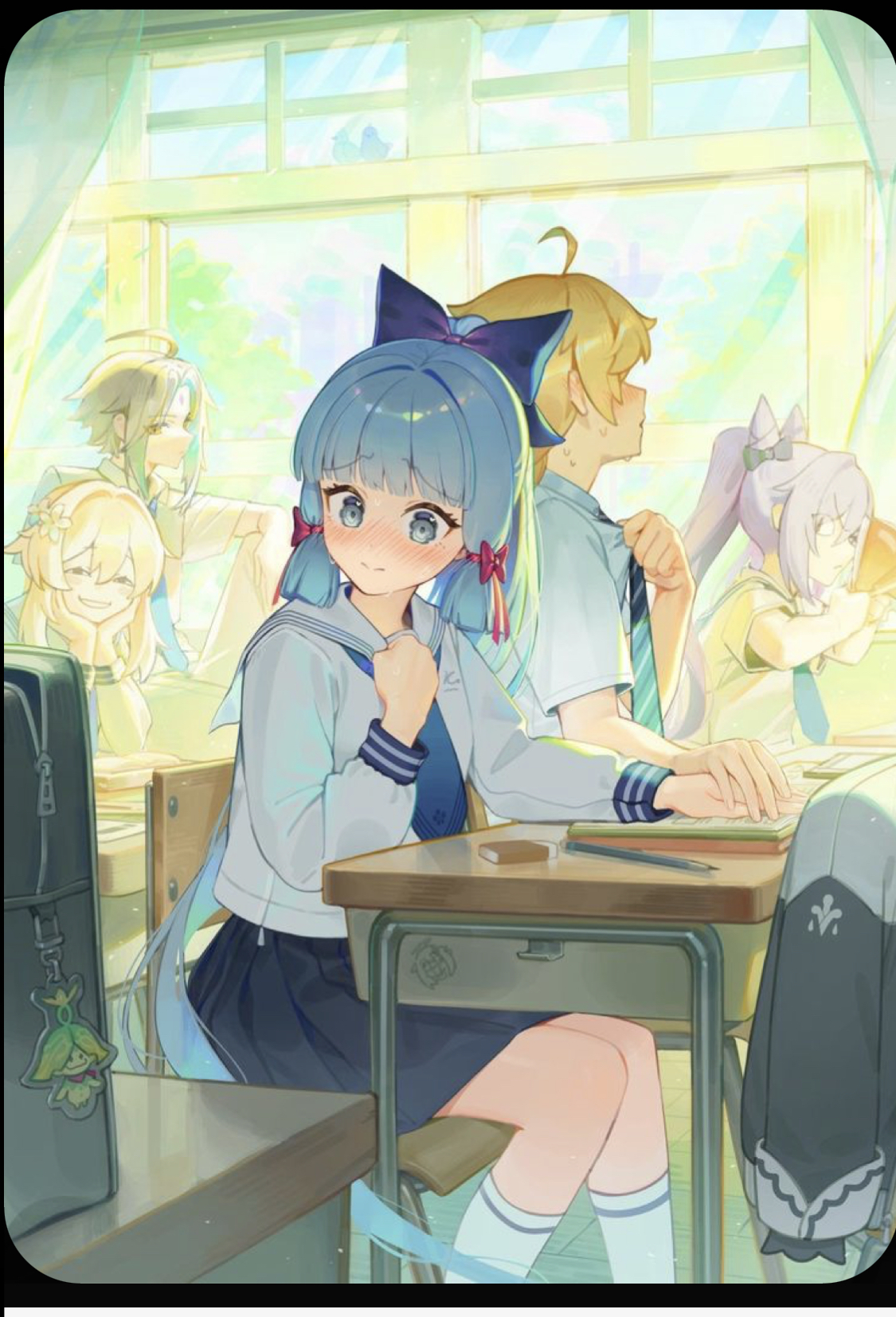 Ayaka x Aether - School Genshin Impact | HoYoLAB