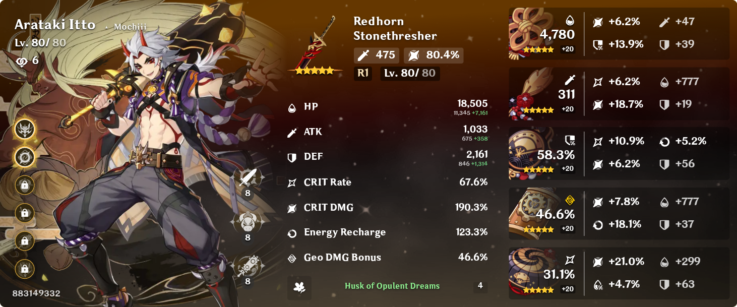 PLEASE READ: How do I improve my Itto build? Genshin Impact | HoYoLAB